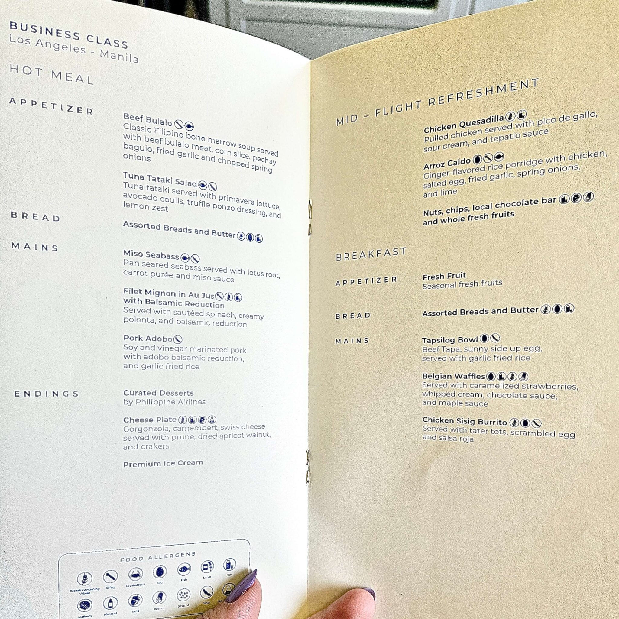 Business Class Bliss: PAL Business Class Dining, Part 1